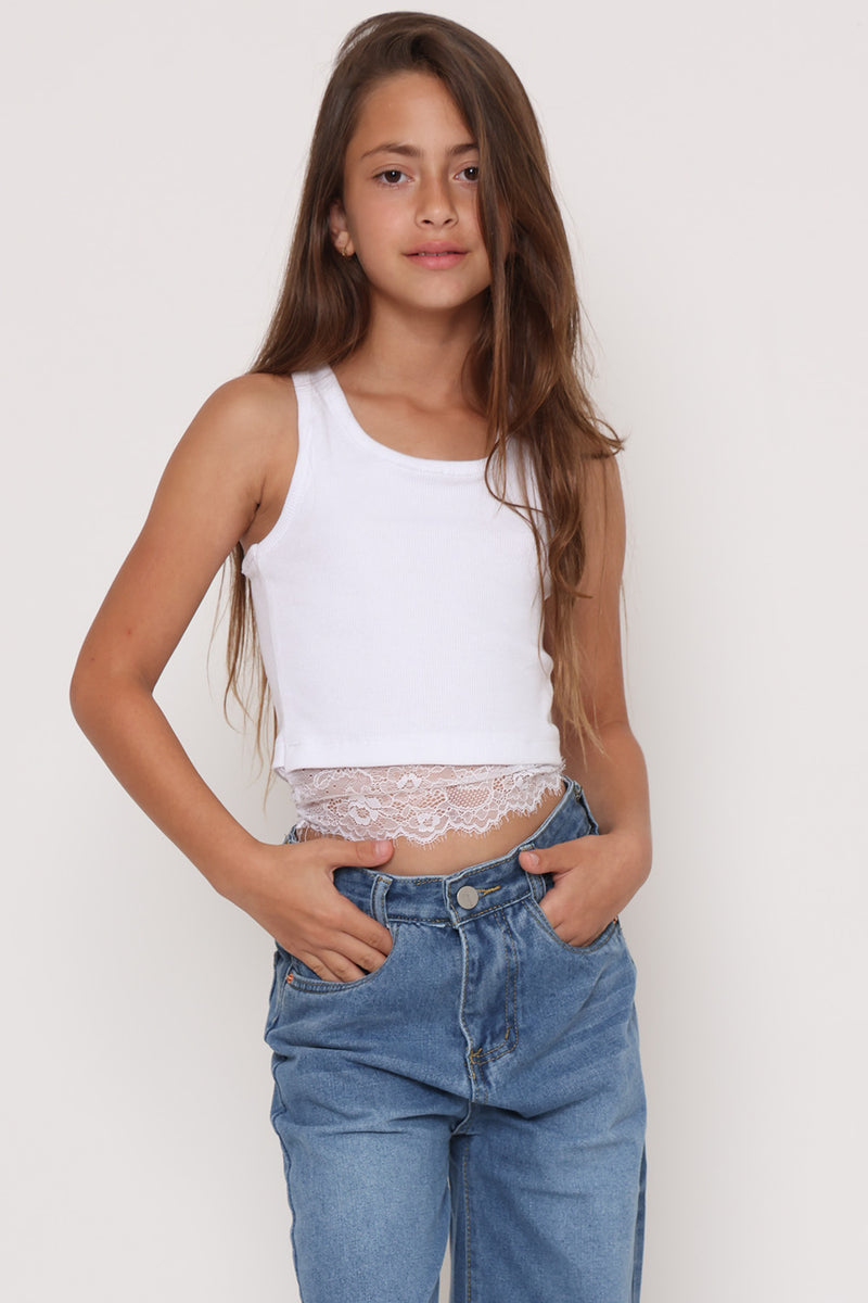 גופיה ריב משולבת דנטל – FLIPPER - בגדי ילדים